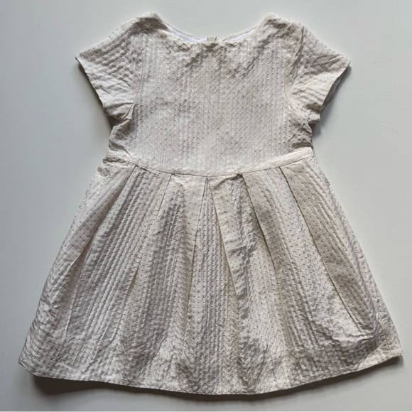 Jacadi | Dresses | Jacadi Girls Cream Party Dress With Gold Dots Size ...